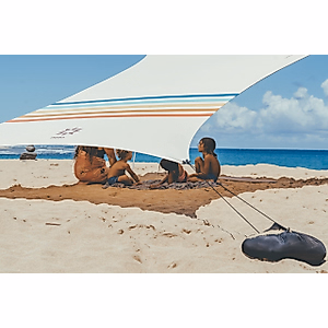 Neso Tents Grande Beach Tent, 7ft Tall, 9 x 9ft, Reinforced Corners and Cooler Pocket (Rainbow)