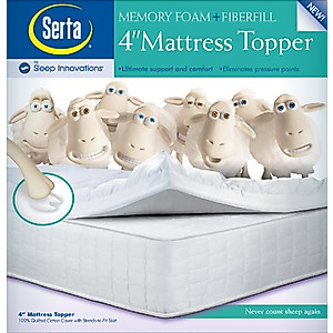 Serta 4-Inch Dual Layer Mattress Topper,King