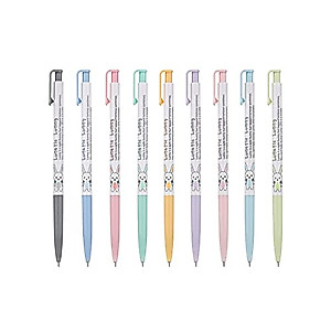 Xeno 0.38mm Baby Mikey Lisa Character Slim Ballpoint Pen, Baby Mikey Lisa, Assorted 12 Colors