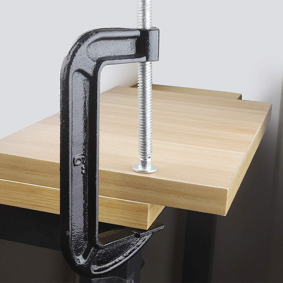 C Clamp 6 inch, 4 pieces Heavy Duty C-Clamp with Sliding Bar, Malleable Iron C Clamps Set for Woodworking, Welding, Automotive Repair, 2-5/8-Inch Throat Depth, 6-Inch Jaw Opening