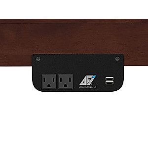 AFI, Northampton Murphy Bed Desk with Premium 6 Inch Folding Memory Foam Mattress and Built-in Charger, Full Size, Walnut