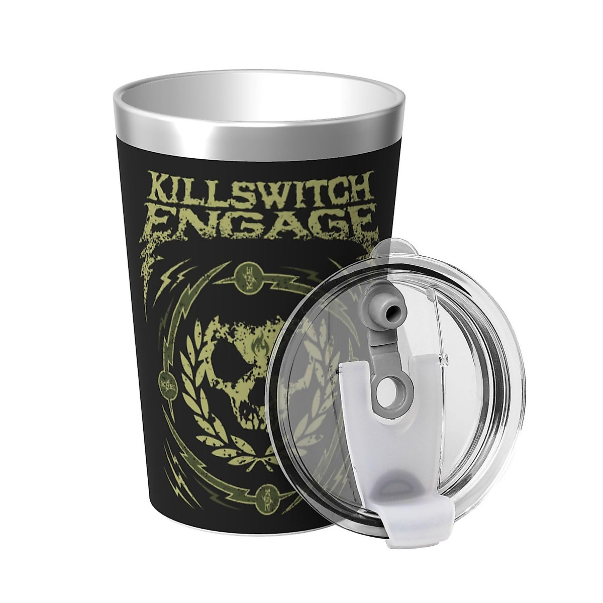 UALWORY Killswitch Music Engage Music Tumbler Cup 12oz Travel Coffee Mug with Lid and Straw Stainless Steel Insulated Mugs