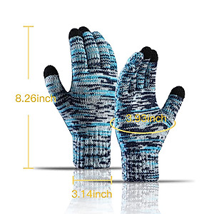 Honnesserry Winter Warm Beanie Hat Scarf and Touchscreen Gloves Set for Womens Skull Caps Neck Scarves with Fleece Lined