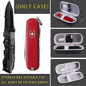 JINMEI Hard EVA Carrying Case Compatible with RoverTac Pocket Knife/Titorld Pocket Knife Multitool/ZAVIT/RoverTac Folding Knife, Victorinox Swiss Army SD Pocket Knife case(Only Case).