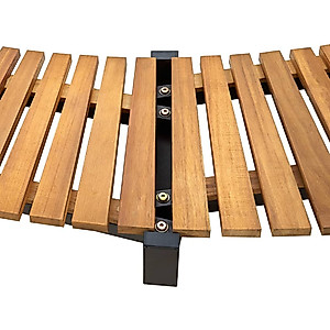 loibinfen Wooden Spa Surround Solid Acacia Wood Outdoor Massage Hot Tub Frame for Garden, Backyard, Patio Indoor Outdoor Use 107.5"x20.9" (Diameter x H) -AA