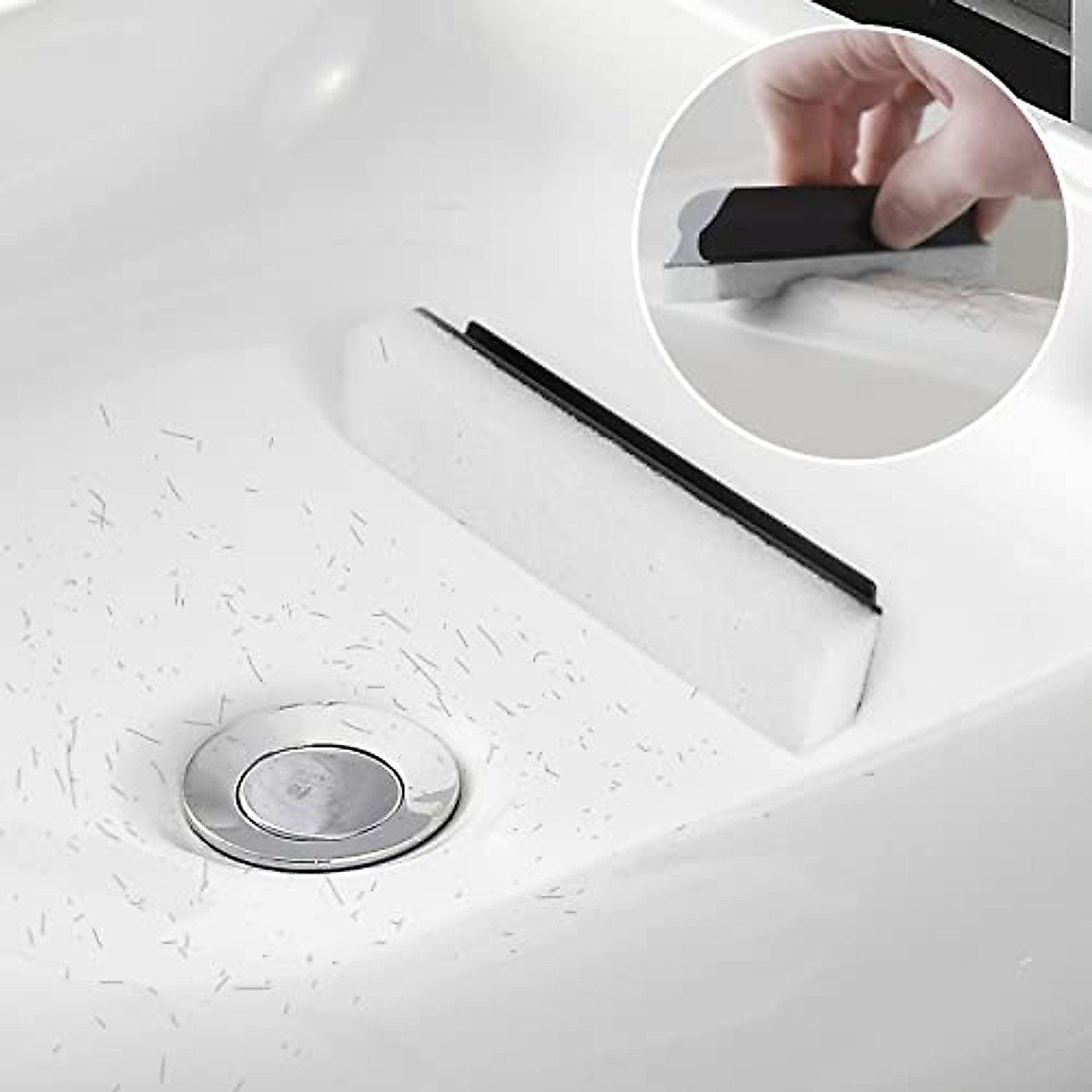 Beard Cleaner for Sink Cleaning Brush Set - 1 Beard Cleaning Brush, Beard hair Cleaner for Clean Sinks and Countertops