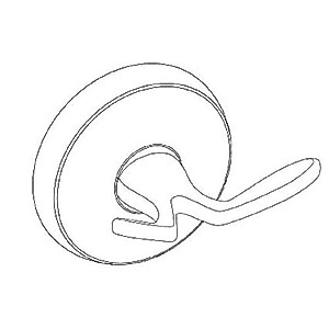 Gatco 5076MX Desinger II Robe Hook, Matte Black/Wall Mounted Double Robe and Towel Hook for Bathroom