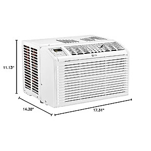 LG 6,000 BTU Window Conditioner, Cools 250 Sq.Ft. (10' x 25' Room Size), Quiet Operation, Electronic Control with Remote, 2 Cooling & Fan Speeds, 2-Way Air Deflection, Auto Restart, 115V, White