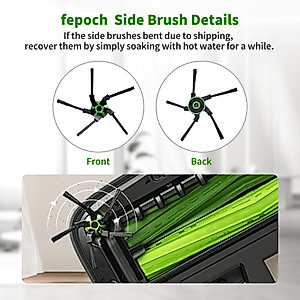 Replacement Parts Brushes Set for iRobot Roomba s9 (9150) s9+ s9 Plus (9550) s Series AI Robot Vacuum Kits (3 Set Rubber Brushes, 8 Side Brushes)