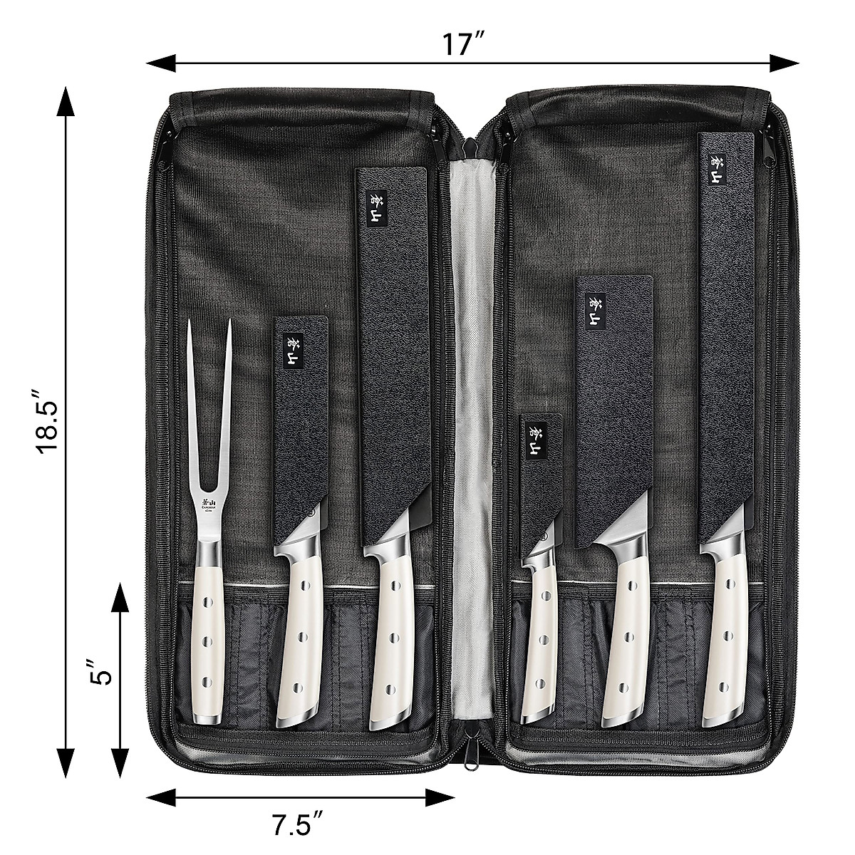 Cangshan S1 Series 7-Piece BBQ Knife Set, Forged German Steel, 1023718