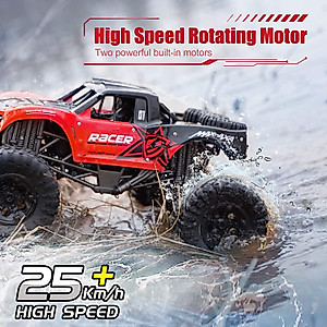 Remote Control Car, 1/12 RC Car Monster Truck 2.4GHz All Terrain Waterproof Racing Car Off-Road RC Crawler Toy Gift for Kids Adults
