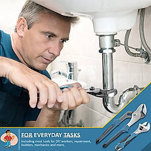 Sundpey Home Tool Kit 148-Pcs - Household Basic Complete Hand Repair portable Tool Set with Case & Ratcheting Screwdriver & Hex Key & Pliers & Wrench & Voltage Tester & Water Pump Plier for Men Women