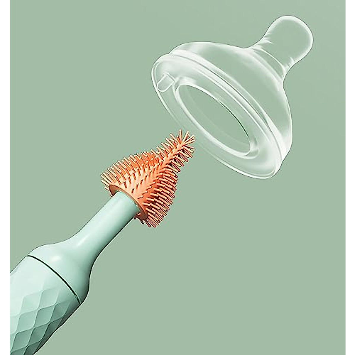 vljsfkh Bottlespark Bottle Cleaner, Bottle Spark Cleaner, Electric Baby Bottle Cleaner, Automatic Bottle Cleaner Brush Bottle Soap, 360 Rotation, Soft, Waterproof, Wall Hanging, USB Charging