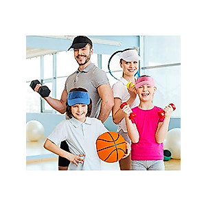 Trounistro 4 Pack Sun Sports Visor Hats Adjustable Hat Summer Cotton Cap for Golf Cycling Fishing Tennis Running Jogging and Other Sports (Style 2)