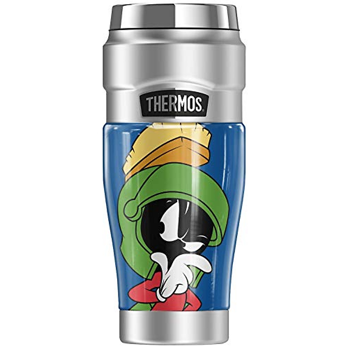 THERMOS Looney Tunes Marvin The Martian, STAINLESS KING Stainless Steel Travel Tumbler, Vacuum insulated & Double Wall, 16oz