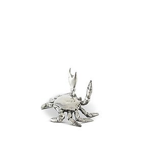 Vagabond House Pewter Metal Crab Place Card Holder/Cheese Markers 1 inch Tall