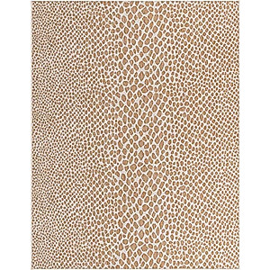 Unique Loom Jill Zarin Outdoor Collection Animal Print Area Rug (7' 10 x 10' 0 Rectangular, Dark Beige)
