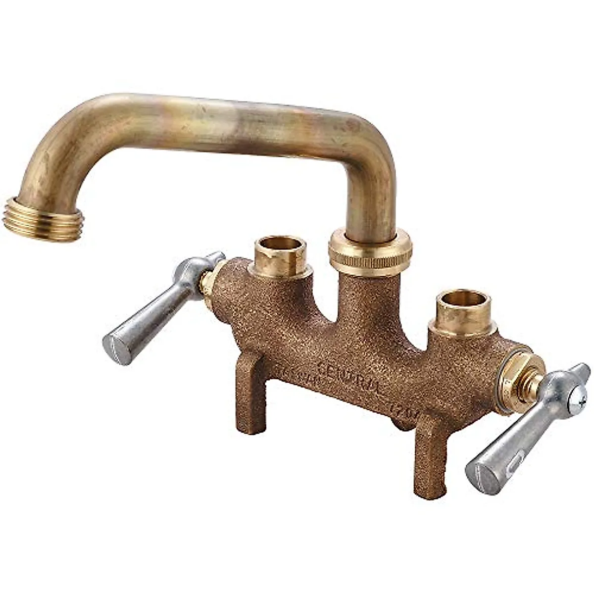 Central Brass 466 Two Handle Laundry Faucet Commercial Quality Wall Mount Easy Installation