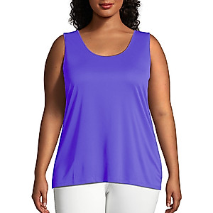 JUST MY SIZE Womens Cooldri Performance Scoopneck Tank-top-and-cami-shirts, Petal Purple, 2X US