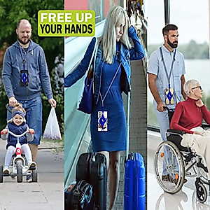 Universal Crossbody Cell Phone Lanyard - by Gecko Phone Neck Holder Phone Case Lanyard Compatible with iPhone 14 Crossbody Case with Strap (Sky XL Neck - Blue Diamond)