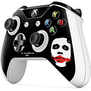 Skinit Decal Gaming Skin Compatible with Xbox One S Controller - Officially Licensed Warner Bros Smeared Joker Design