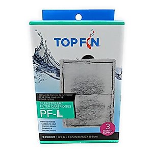 Top Fin Silenstream PF-L Refill for PF20, PF30, PF40 and PF75 Power Filters 6.5in x 4.5- (3 Count)