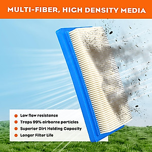 Hipa 17218-ZG9-M00 Air Filter + Pre Filter for HONDA HR215 HRM215 HRB215 GXV140 HRC215 HRM195 Lawn Mower 149cc Parts Replace 17211-ZG9-M00 17218-ZG9-M00 Filter Pack of 2