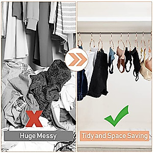 Exttlliy 10PCS Metal Underwear Bra Rack Durable Fashion Children Clothes Hangers Hook Lingerie Shop Display Hanger with Clips (Rose Gold)