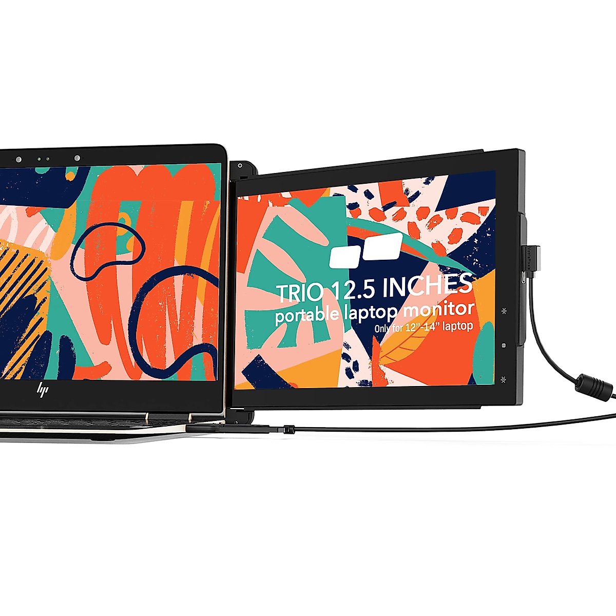Mobile Pixels Trio Portable Monitor for Laptops, 12.5'' Full HD IPS Screens, USB C/USB A Dual or Triple Displays,Windows/OS/Android/Nintendo Switch (One Monitor Only) (Renewed)