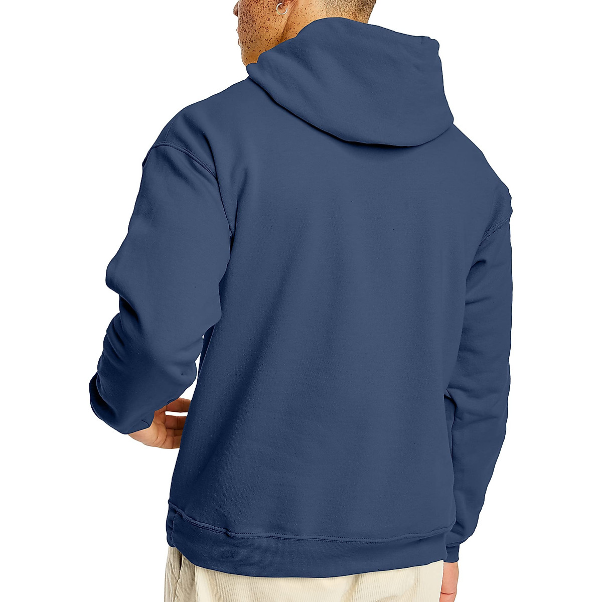 Hanes Comfortblend EcoSmart Hoodie, Midweight Fleece, Pullover Hooded Sweatshirt for Men, Denim Blue, 5X Large