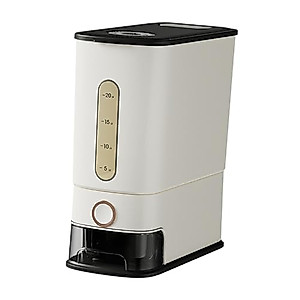 QLoztyse Rice Storage Container 25 lbs - Rices Dispenser Countertop, Airtight Moistureproof with Lid Grain Bucket for Kitchen Rice Soybean Cereal