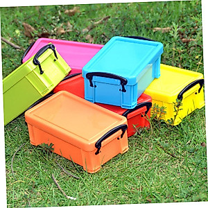 Alipis 3pcs Plastic Storage Box Plastic to Go Containers Mini Plastic Containers Plastic Organizer Box Storage Container with Lid Clothes Storage Bins Plastic Storage Bin with Lid Desktop