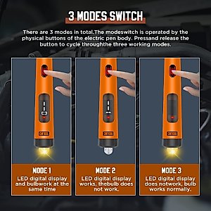 PARANNIC Test Light Automotive - 5-12-30 Volt Circuit Fuse Trailer Wiring Continuity Tester Digital LED Circuit Tester