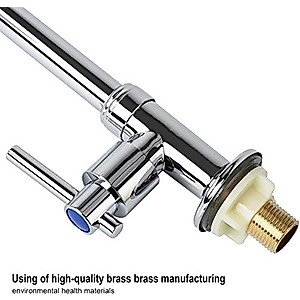 Cold Water Faucet Only, High Arc Single Handle One Hole Faucet for Kitchen Garden Bar Outdoor Boat Camper(Free Cold Water Supply Lines)