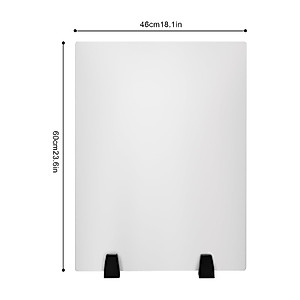 2 Pack Desk Privacy Panels,Modern Dual Frosted Plexiglass 24 x 18 inch Clamp-on Desk Privacy Panels,Acrylic Cubicle Desk Dividers,Office Partitions (24 in x 18 in)