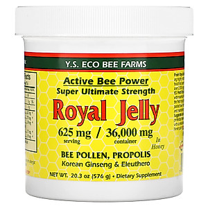 YS BEE Farms Jelly Bee Pollen Propolis Ginseng Royal, 20.3 OZ