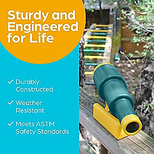 Jungle Gym Kingdom Playground Accessories - Pirate Ship Telescope for Kids - Plastic Attachment for Treehouse, Outdoor Playhouse, Playset, Backyard Swing Set (Green)