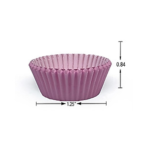 qiqee Mini 300-Count Cupcake Liners Cupcake Cups Food Grade 6 Solid Pink Purple Colors Cupcake Papers Baking Cups Cupcake Wrappers (Mini Size)