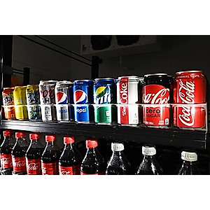 Display Technologies Visi-Slide Gravity Fed Organizer for 12/16oz low ring Beverages on flat and angled shelves in Cold Vaults & Coolers (Pack of 2)