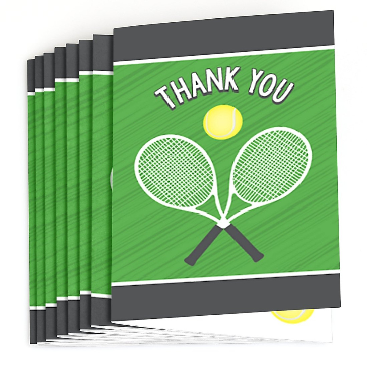You Got Served - Tennis - Baby Shower or Tennis Ball Birthday Party Thank You Cards (8 count)