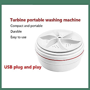 Portable Cleaning Washing Machine Removes Dirt Mini Ultrasonic Turbo Washer for Underwear Socks for Home Travel