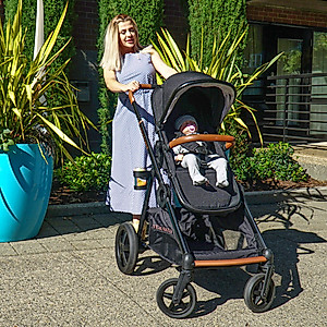 Venice Child Maverick - Single to Double Modular Stroller - Front or Rear Facing Toddler Seat & Car Seat Adapter, (Package 1, Eclipse Black)
