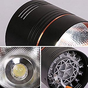 PEHUB 5W 10W 15W Downlight Indoor Ceiling Surface Mounted Spotlight Picture Display Accent Lamp Warm White 3000K 6000K LED Down Light Hotel Loft Villa Home Lighting High Brightness (Color : Black(15W