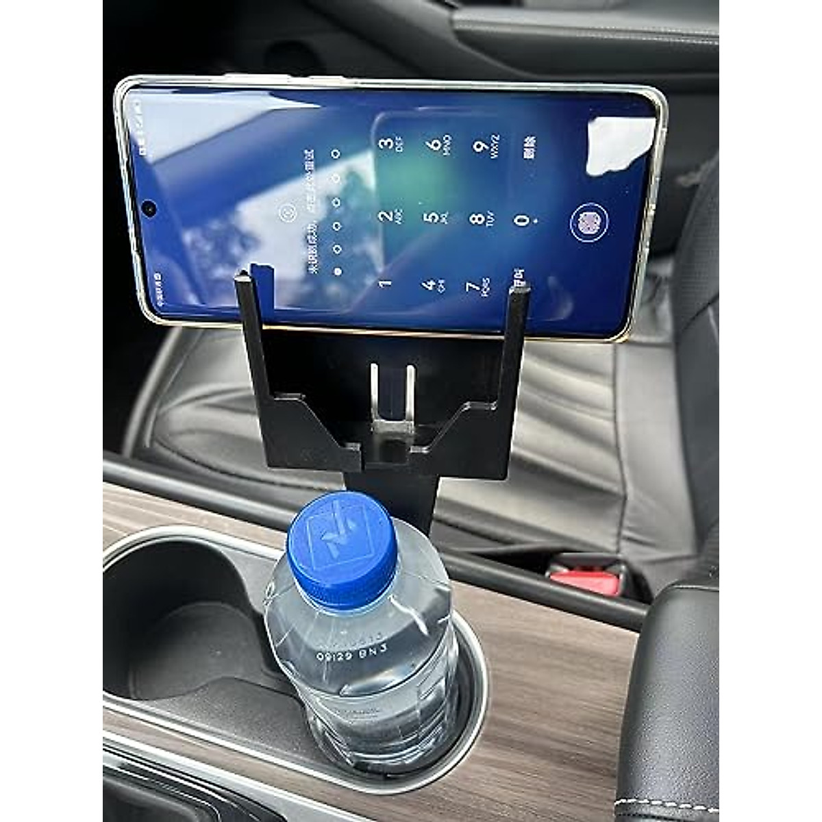 LYW Cup Holder Phone Mount for Car, 2-in-1 Cup Holder Phone Mount, Stable Cup Phone Holder for Car, Car Cup Holder Expander with Phone Mount, Phone and Cup Holder Fit for All Smartphones (Black)