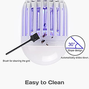 BANPESTT Bug Zapper Light Bulb 2-in-1 Indoor Mosquito Zapper Gnat Trap- Electric Fly Insect Killer&Bug Catcher for Home Backyard Patio