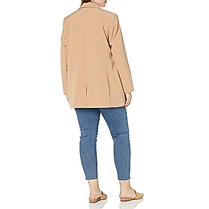 The Drop Women's Blake Long Blazer, Praline, 3X
