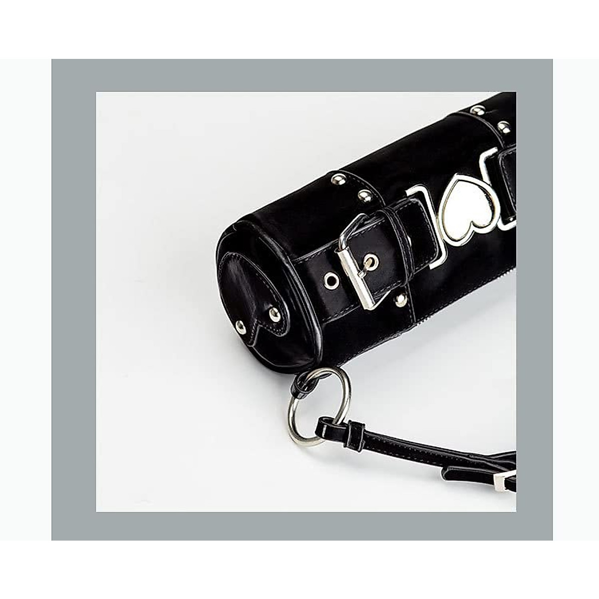 GESALOP Y2K Purse Love Vintage Shoulder Bag Women's Handbag Aesthetic Small Purse Gothic Purse Grunge Accessories (Black)