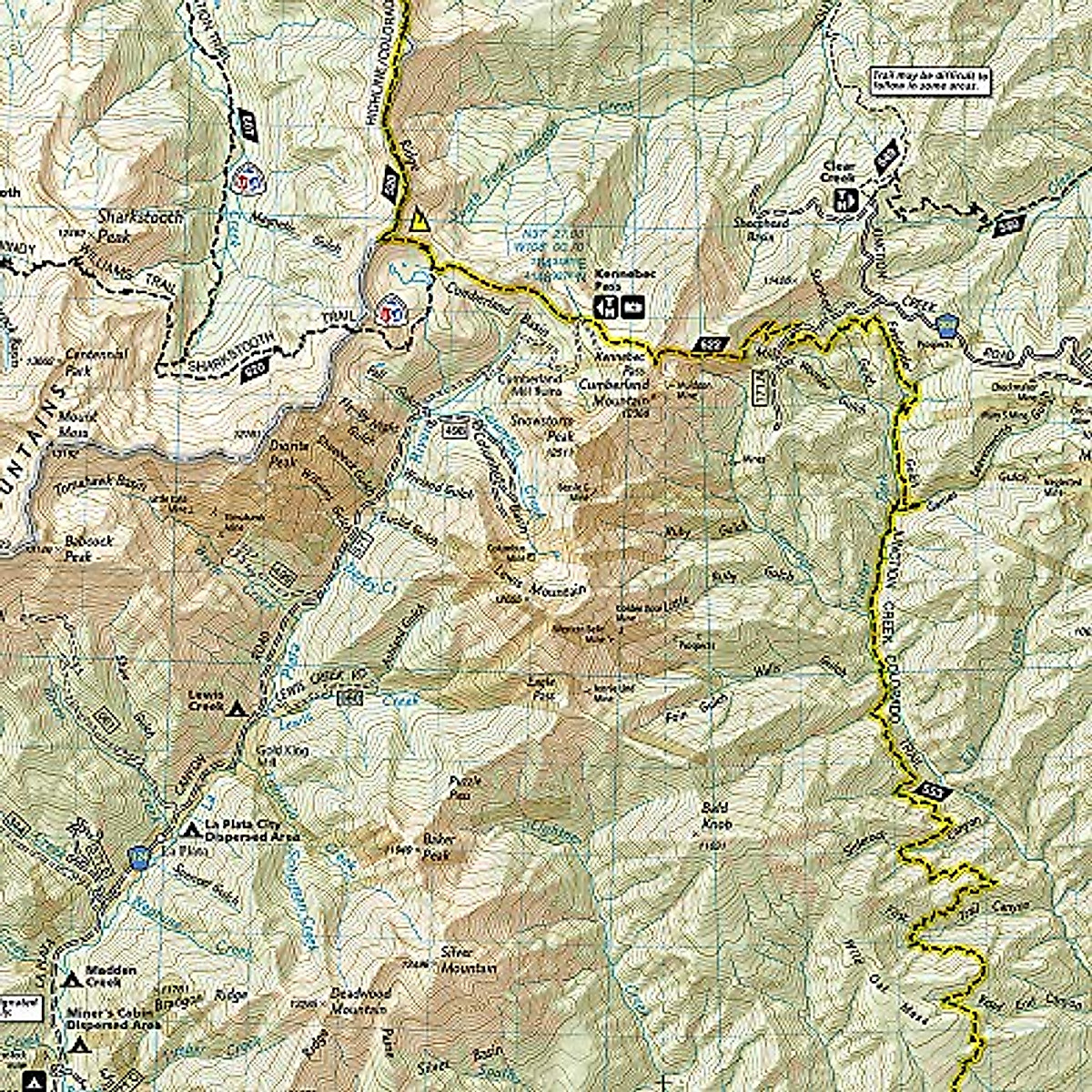 Durango, Cortez [Mesa Verde National Park] Map (National Geographic Trails Illustrated Map, 144)