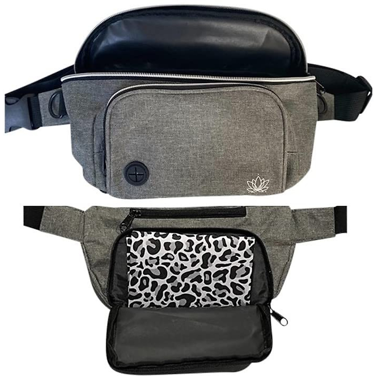 Lotus Lane Crossbody Diaper Bags for Baby Mini Diaper Bag Fanny Packs Stroller Diaper Bag for Men and Women (animal Print)