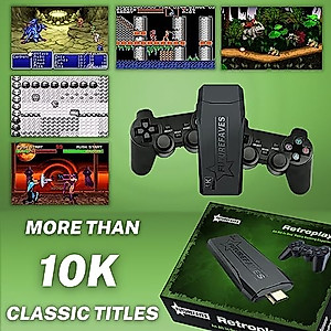 Retroplay- an All in One Retro Gaming Experience, Retro Play Game Console, Retro Play Game Stick, Retro Wand Classic Games,Retro Plug and Play Video Games for TV, 10000+ Games, 4K HDMI +2 Gamepads